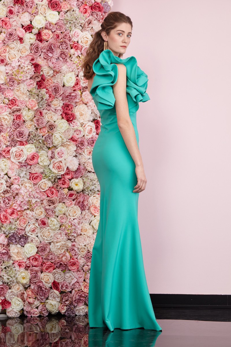 Mint Green Crepe Maxi Dress 962864 042 Night Dresses Keikei